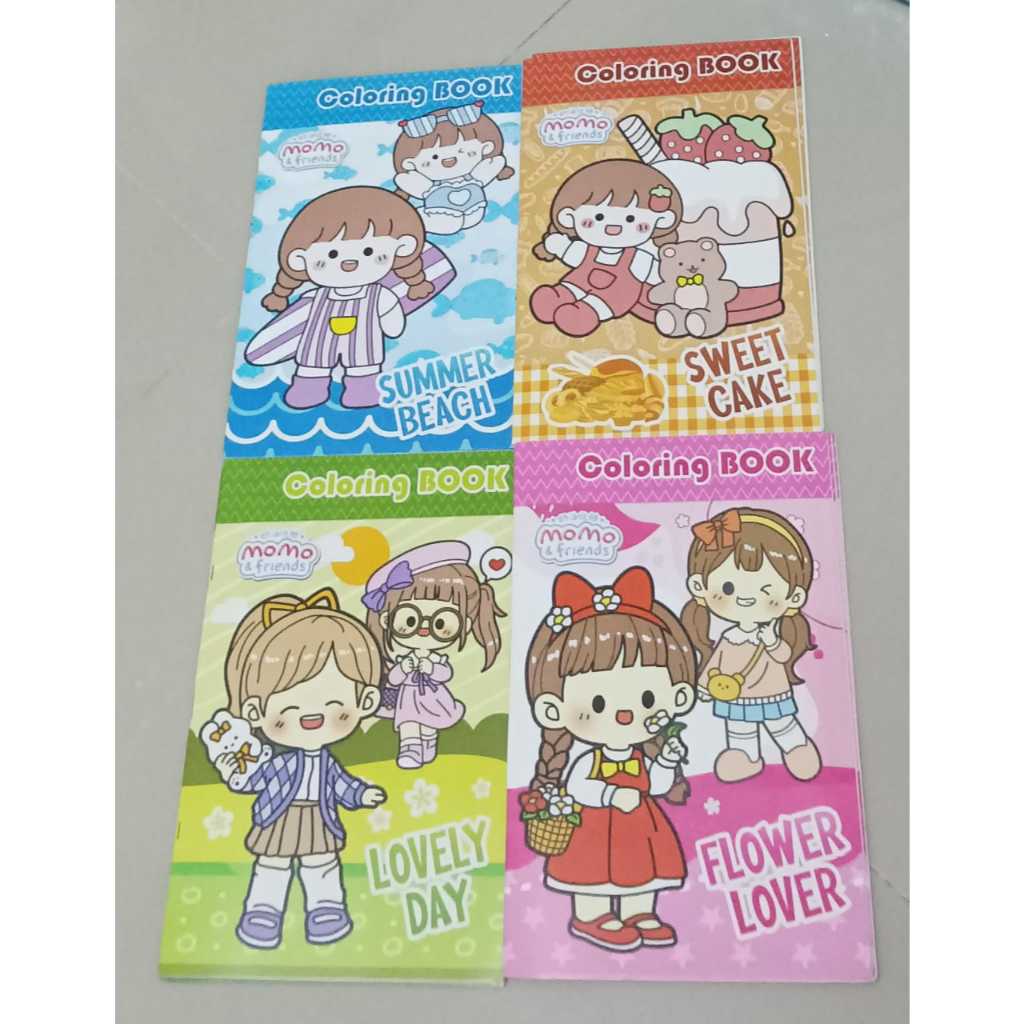 Jual (KS) Coloring Book For Kids / Buku Mewarnai Anak Gambar MOMO CUTE ...