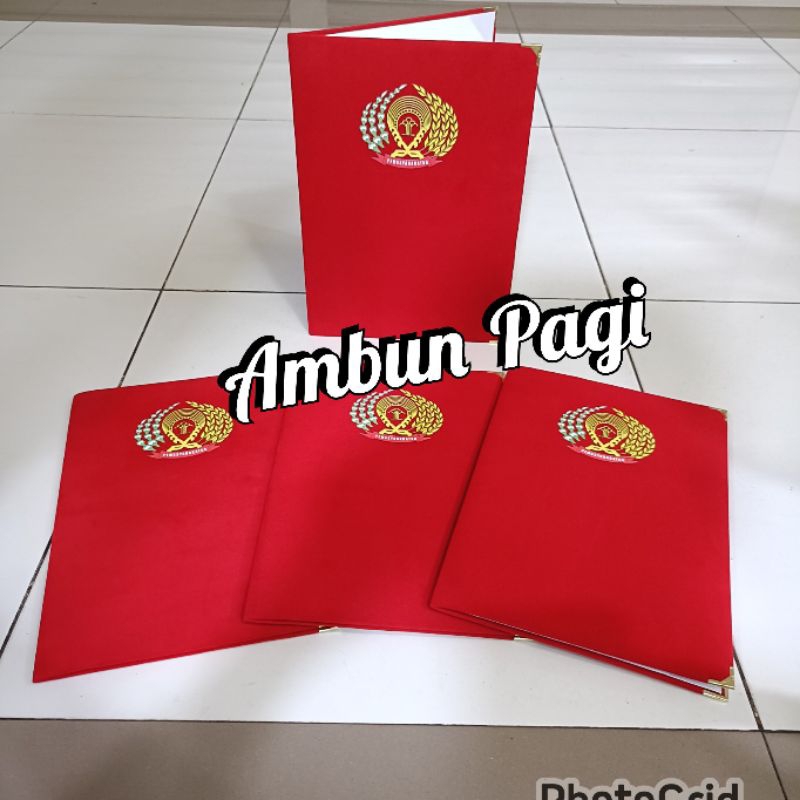Jual best seller custom warna map sekolah map kantor map bludru logo ...