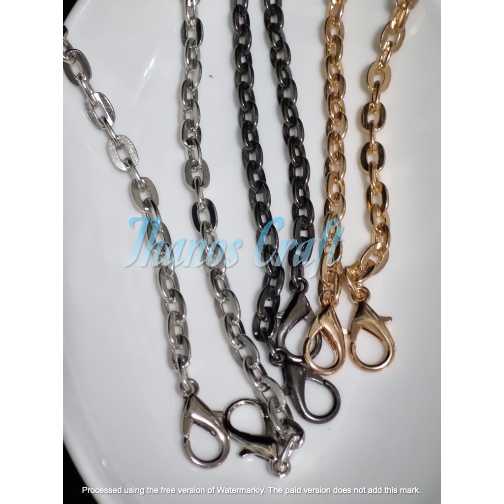 Jual tali tas rantai nuri titanium 40 cm,60 cm dan 110 cm premium/ pcs ...