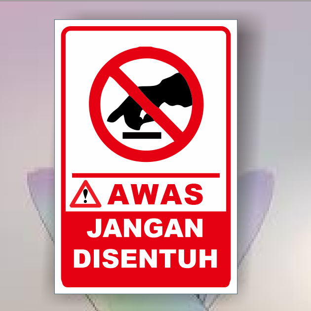 Jual STIKER awas Jangan Disentuh waterproof | Shopee Indonesia