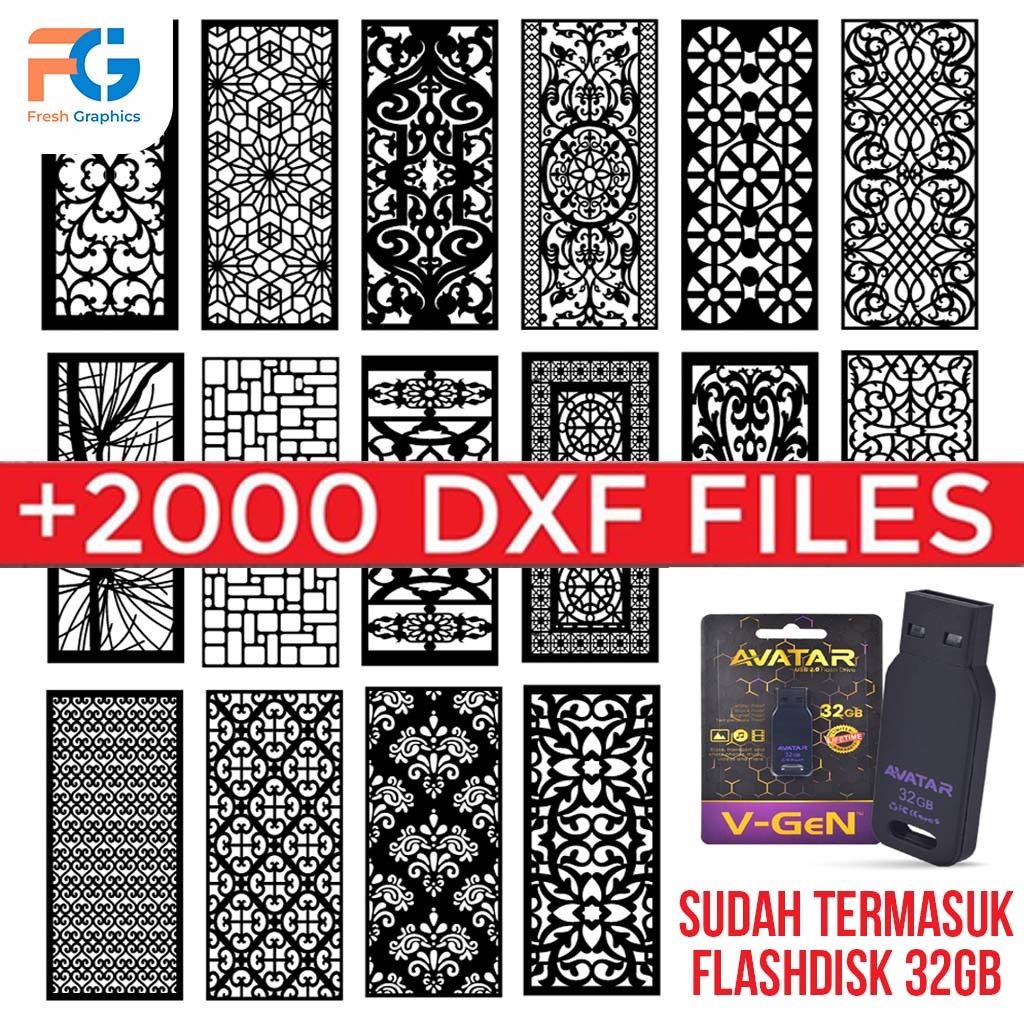 Jual 2000+ Desain File Laser Cutting CNC Router Plasma DXF Vector Design v2 | Shopee Indonesia