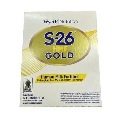 Jual S-26 HMF GOLD HUMAN MILK FORTIFIER BOX ISI 72 SACHET S26 GOLD HMF ...