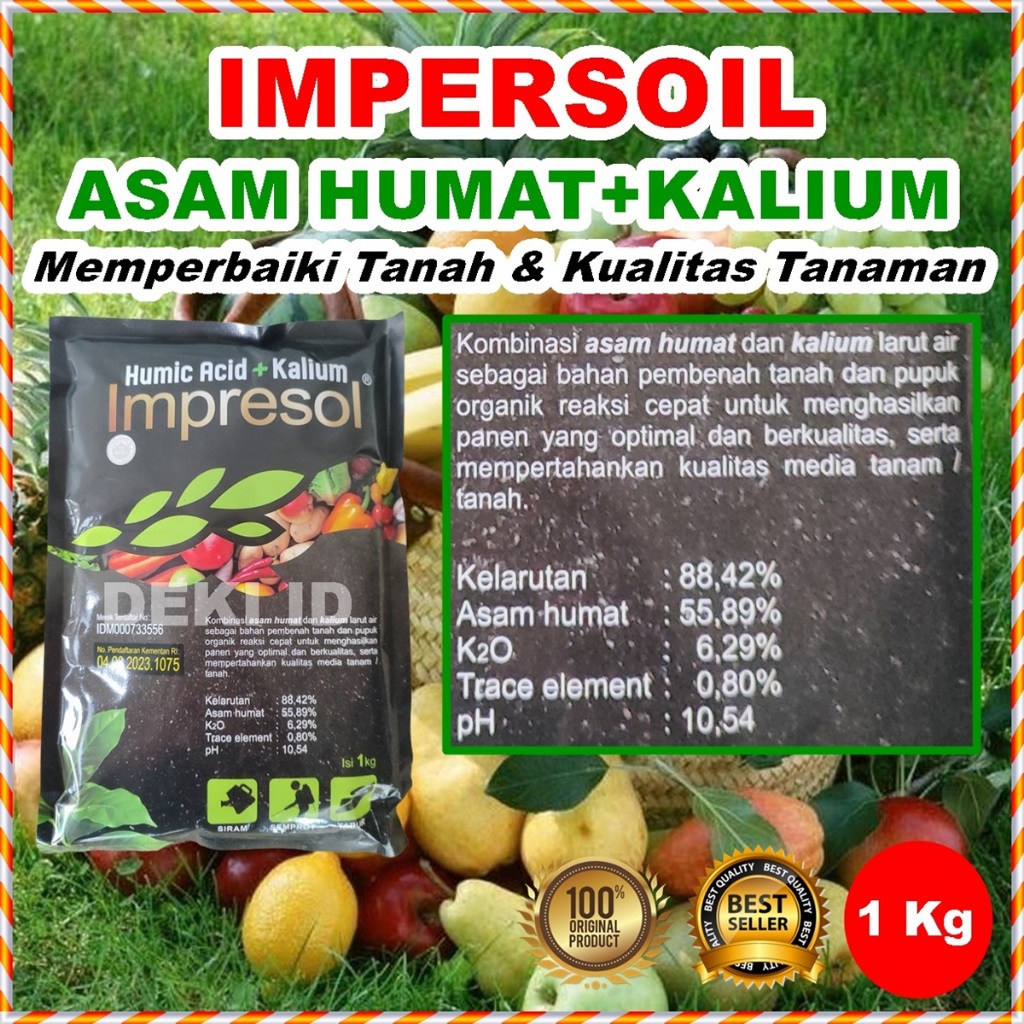 Jual Impresol 1 Kg Asam Humat Kalium Humate Pupuk Organik Pembenah Penyubur Tanah Humic Acid ...