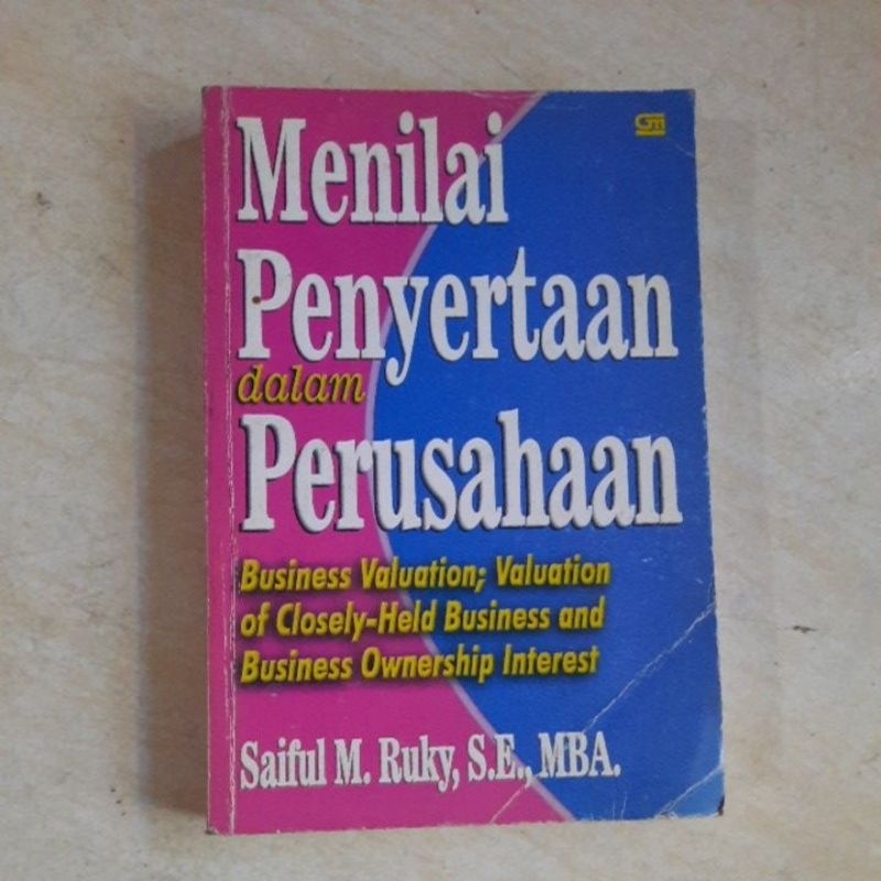 Jual MENILAI PENYERTAAN DALAM PERUSAHAAN - SAIFUL M RUKY SE MBA | Shopee Indonesia