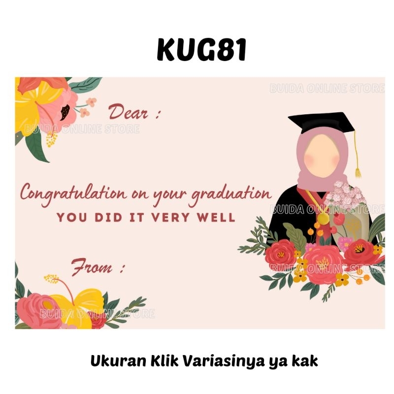 Jual Kartu Ucapan Happy Graduation Stiker Label Selamat Wisuda Hari ...