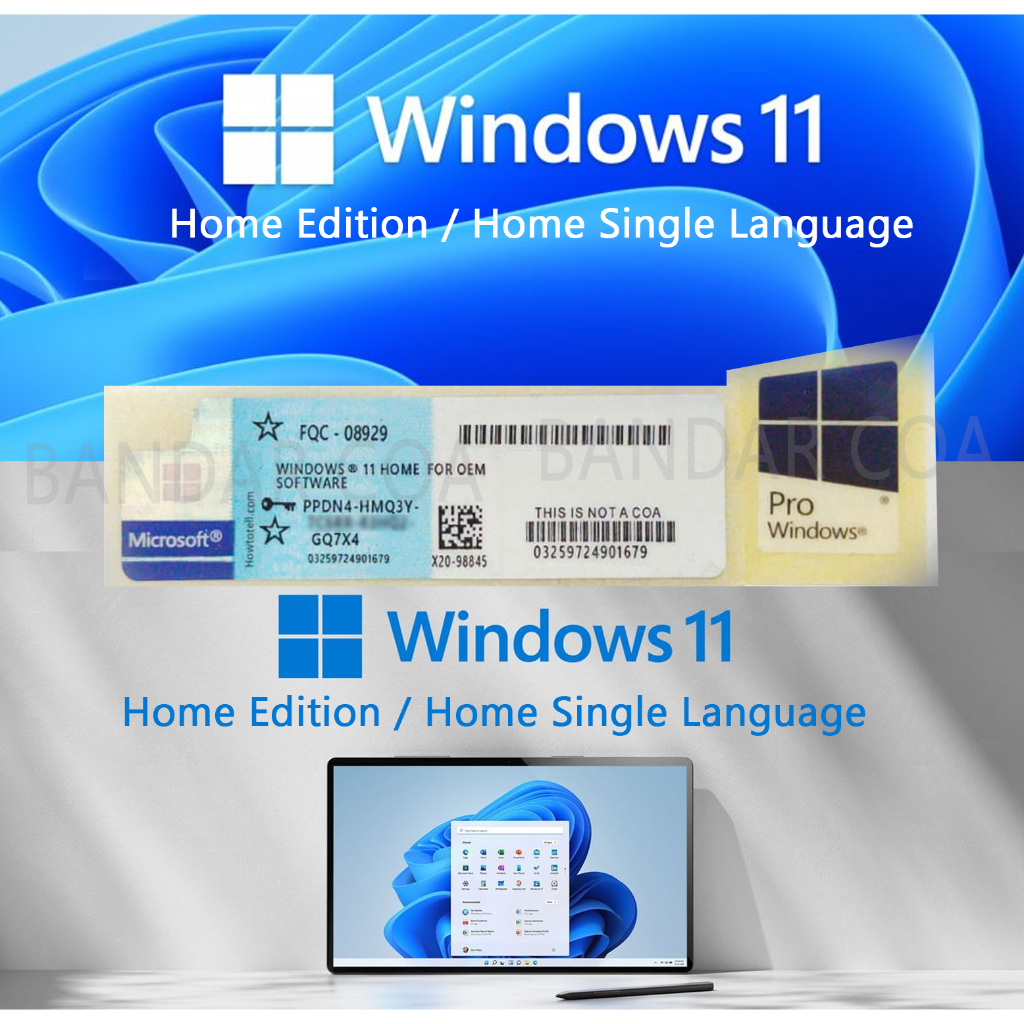 Jual Terbaru Termurah Terlaris Stiker Key Windows 11 Home (original ...
