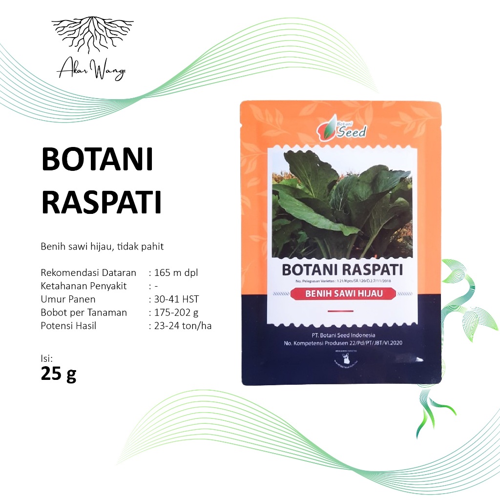 Jual BENIH SAWI HIJAU BOTANI RASPATI 25 G | Shopee Indonesia
