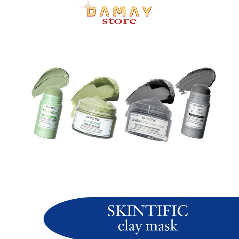 Jual Skintific mugwort clay mask/alaska volcano claystick | Shopee ...