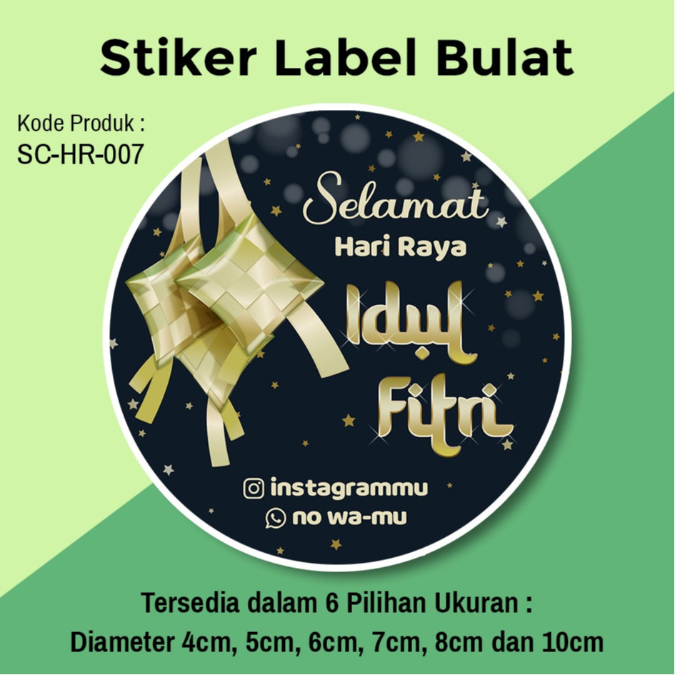 Jual STIKER TOPLES LEBARAN STICKER LABEL KEMASAN KUE KUE KERING IDUL ...