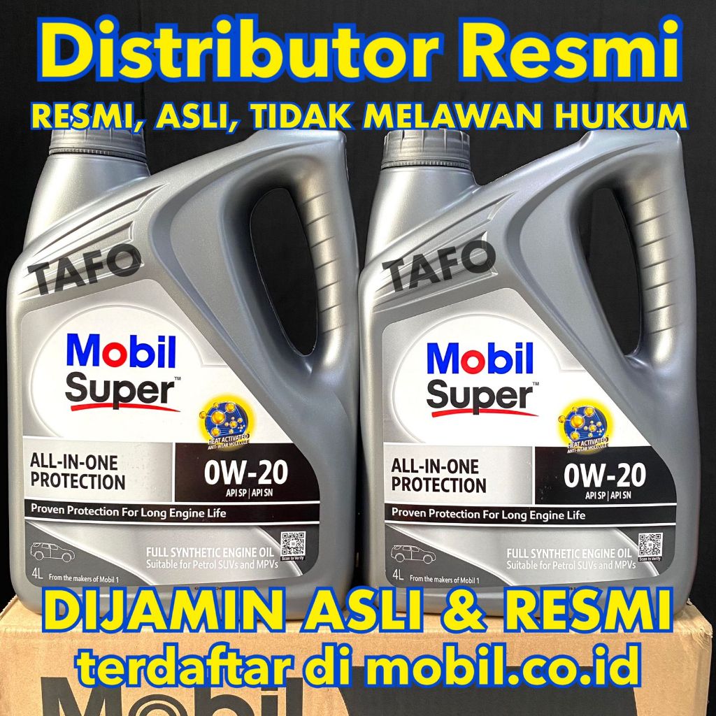 Jual MOBIL SUPER ALL IN ONE PROTECTION 0W20 / MOBIL SUPER 0W-20 GALON 4 ...