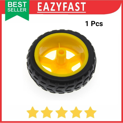 Jual Roda Ban Robot Mobil Dinamo Motor DC Gearbox Kuning Yellow Mini ...
