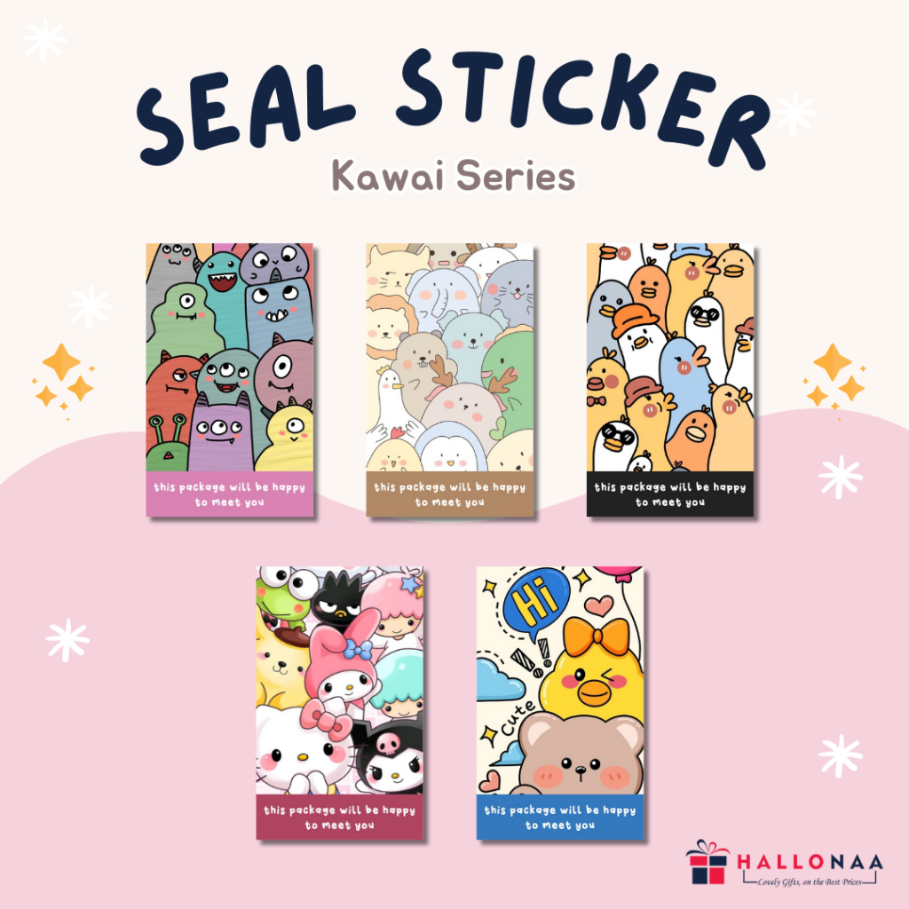 Jual [10 PCS] Kawai seal sticker Aesthetic | Stiker online shop ...