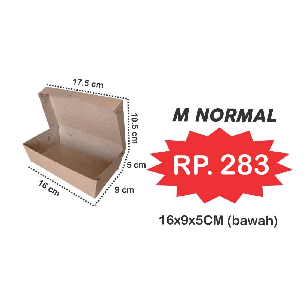 Jual LUNCH BOX PAPER KOTAK BUNGKUS NASI FOOD GRADE KERTAS BAHAN KRAFT ...