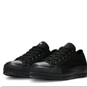 Jual sepatu converse hitam polos full black ukuran 45 44 46 jumbo ...