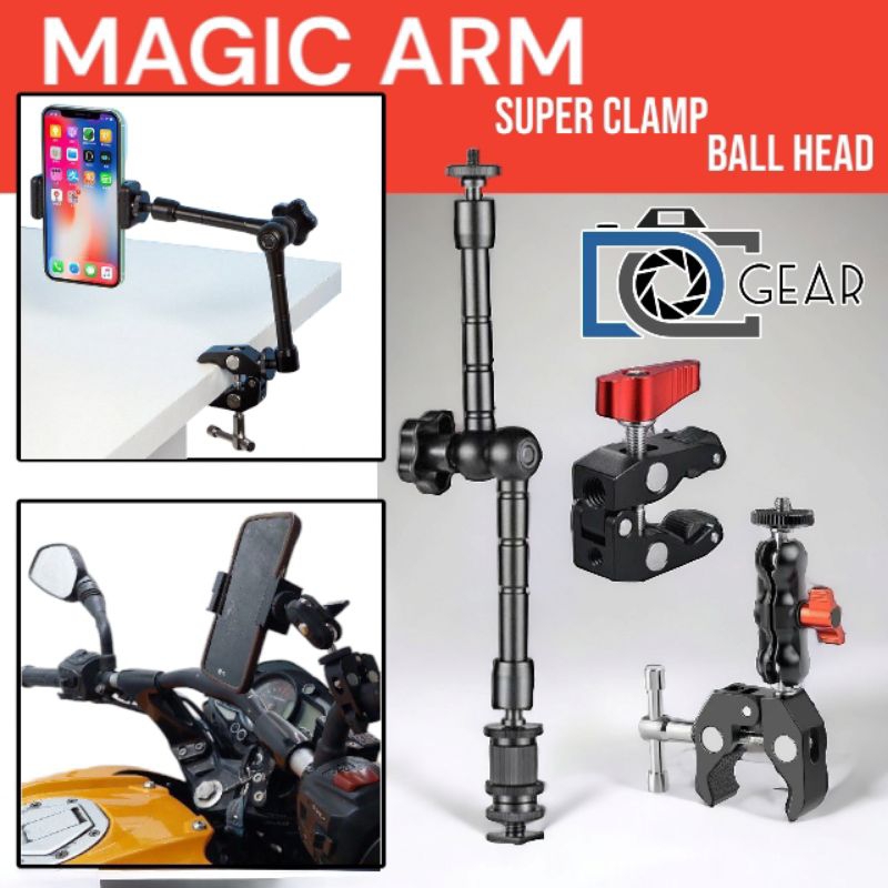 Jual Magic Super Clamp , Magic Arm , Ball Head Andoer Untuk Video ...