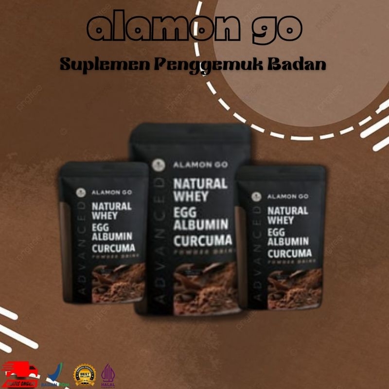 Jual ALAMON GO Penambah berat badan natural Whey+Albumin+Temulawak ...