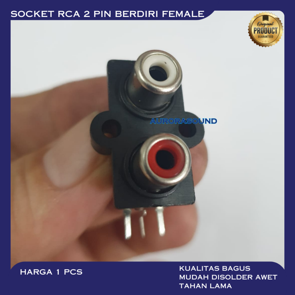 Jual SOCKET RCA 2 PIN BELL HITAM SOKET AUDIO MODEL BERDIRI FEMALE HARGA 1 PCS | Shopee Indonesia