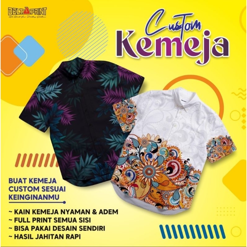 Jual Kemeja Custom Printing Pria | Shopee Indonesia