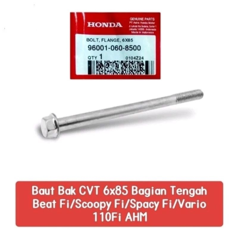 Jual Baut Flange Bak CVT Tengah Beat Vario Scoopy M6X85 Ukuran 6mm Panjang 85mm Kunci 8 | Shopee ...