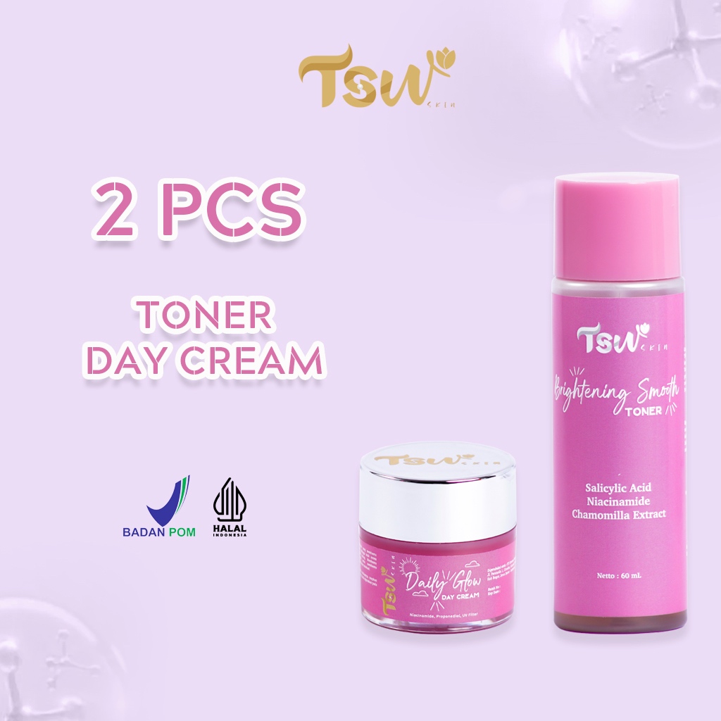 Jual TSW SKIN - Brightening Smooth Toner & Daily Glow Day Cream ...