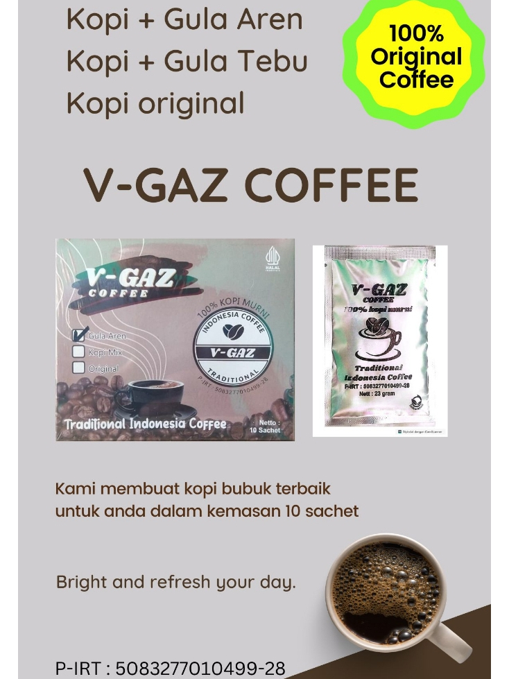 Jual V-GAZ Kopi Mix || Kopi Sachet Traditional | Shopee Indonesia
