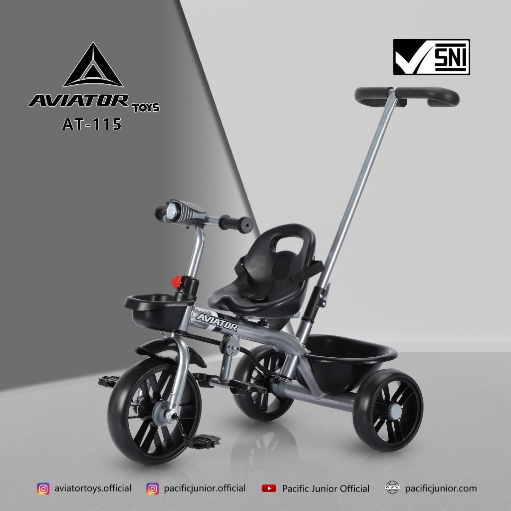 Jual Sepeda Roda tiga AVIATOR Model stroller Roda EVA Fitur sabuk ...