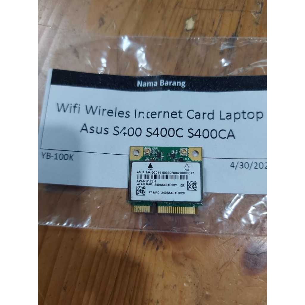Jual Wifi Wireless Internet Card Laptop Asus S400 S400C S400CA | Shopee ...