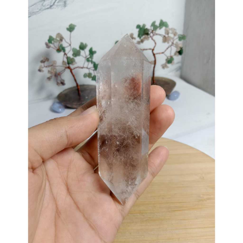 Jual Batu Natural Clear Quartz DT Double Point Rainbow (5) | Shopee ...