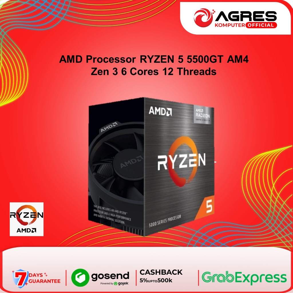 Jual AMD Processor RYZEN 5 5500GT AM4 Zen 3 6 Cores 12 Threads | Shopee ...