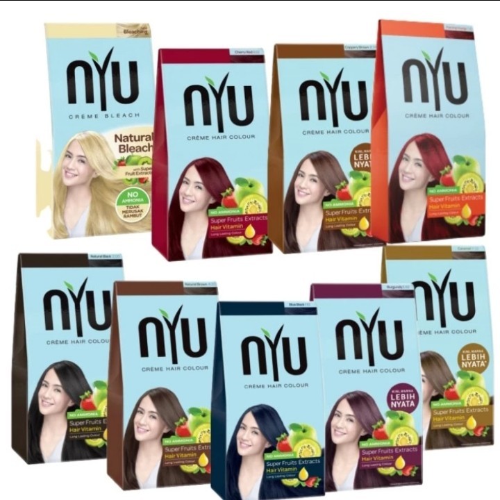 Jual NYU creme hair colour pewarna rambut cat bleaching natural all ...
