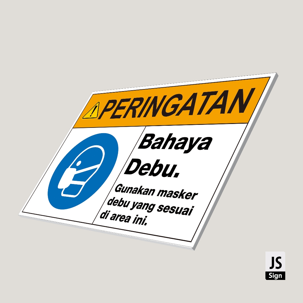 Jual SAFETY SIGN K3 - AWAS AREA BERDEBU + PLAT 2MM | Shopee Indonesia