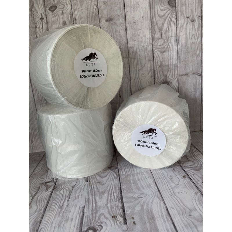 Jual KERTAS THERMAL LABEL 100 X 150 MM ROLL KERTAS STICKER BARCODE ...