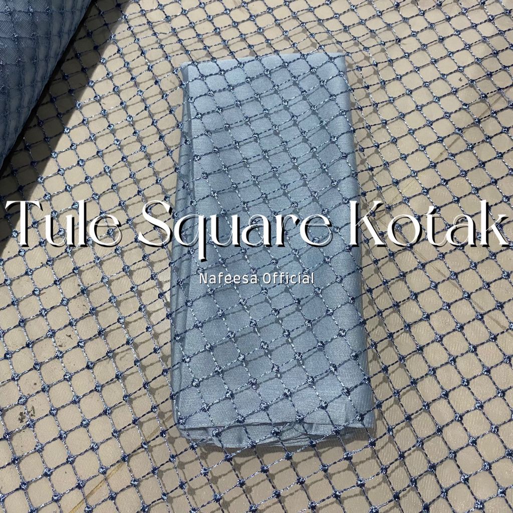 Jual Kain Bahan Kebaya Brokat Brukat Tule Maze Tile Square Kotak Simple ...