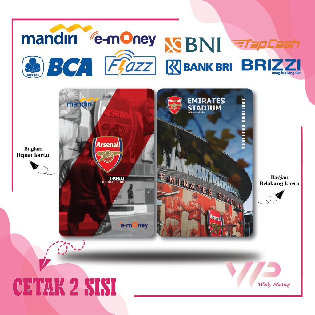 Jual KARTU EMONEY DESIGN CLUB BOLA ARSENAL F.C EMIRATES STADIUM ...