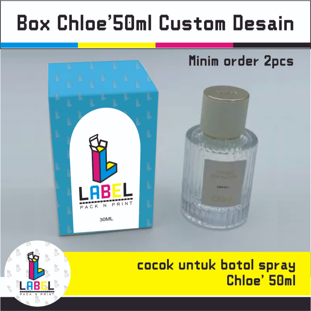 Jual Dus Kemasan / BOX PARFUM CHLOE 50ML CUSTOM DESAIN PRINTING ...