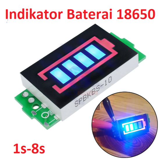 Jual Modul indikator Indicator Led Baterai Battery Batere 18650 Lithium ...