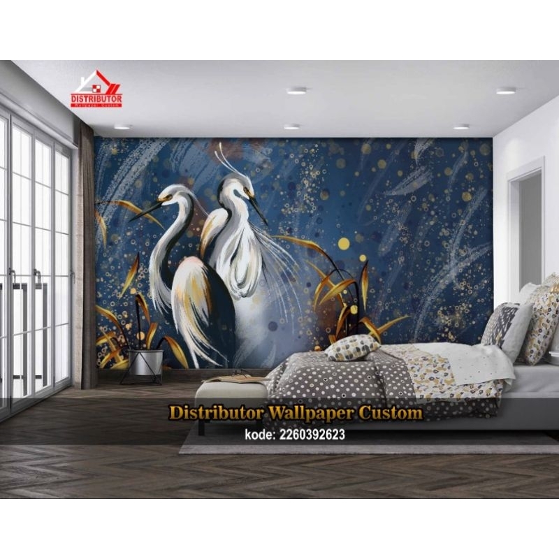 Jual Wallpaper Custom 3D Tema Burung Merak | Peacock | Wallpaper Kamar ...