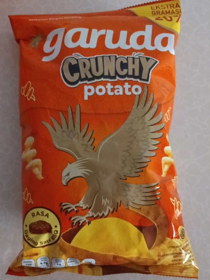 Jual GARUDA CRUNCHY Potato Rasa Daging Sapi BBQ 42g+8,4g | Shopee Indonesia