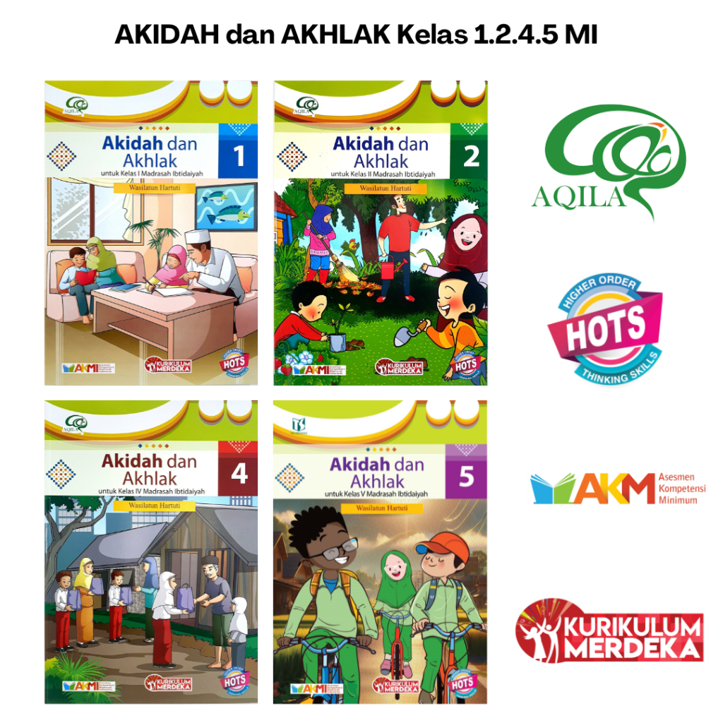 Jual AQILA - Akidah dan Akhlak Kelas 1.2.4.5 Mi Kurikulum Merdeka | Shopee Indonesia