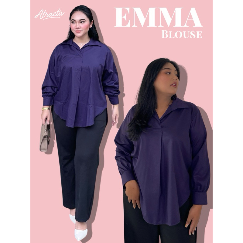 Jual ATRACTIV Blouse Kerah Jumbo Wanita LD130 LD142 Blouse Anti Lecek ...