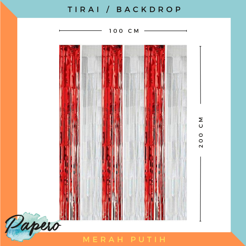 Jual Tirai Merah Putih Backdrop 17 Agustus N1137 | Shopee Indonesia