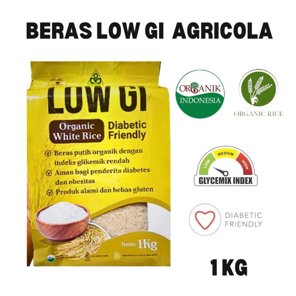 Jual AGRICOLA BERAS DIABETES ORGANIK LOW GI KEMASAN 1 KG | Shopee Indonesia