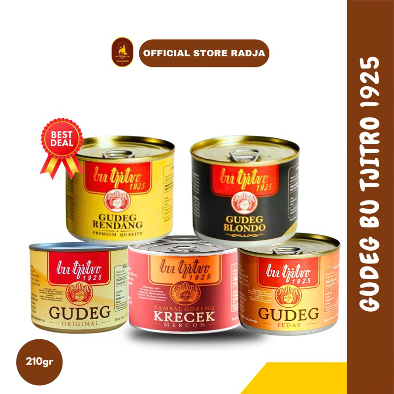 Jual [210gr] Gudeg Kaleng Bu Tjitro 1925 Gudeg Khas Jogja All Varian ...