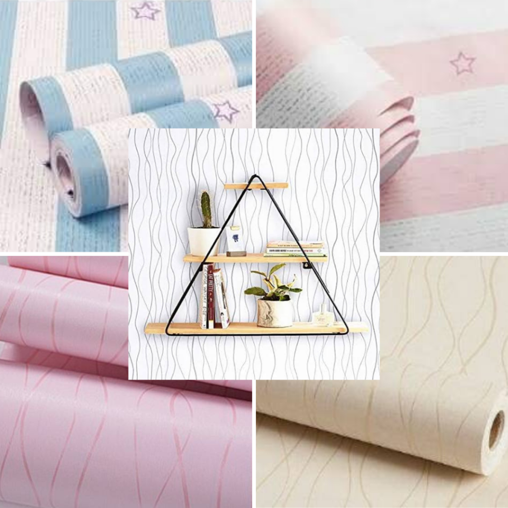 Jual Wallpaper Dinding Motif Garis-garis Panjang 8m x 45cm | Wallpaper ...