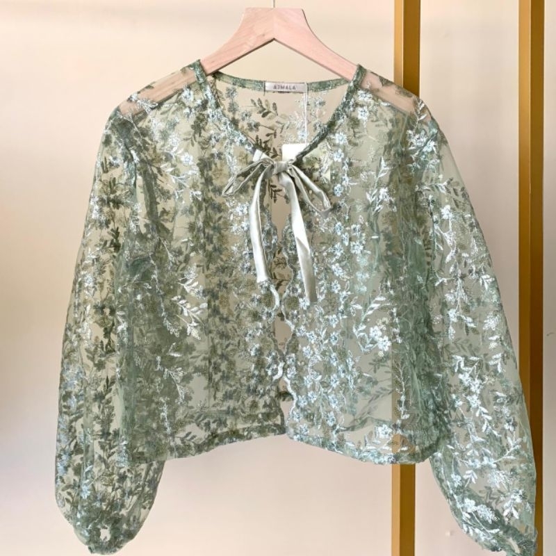 Jual Crop Outer Brokat flower / Outer brukat / baju kondangan / Ajmala ...