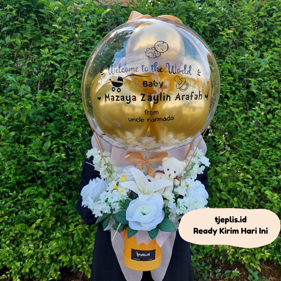 Jual [Ready/Tidak PO] Bouquet Balon Buket Balon + BONEKA MINI BOX ...