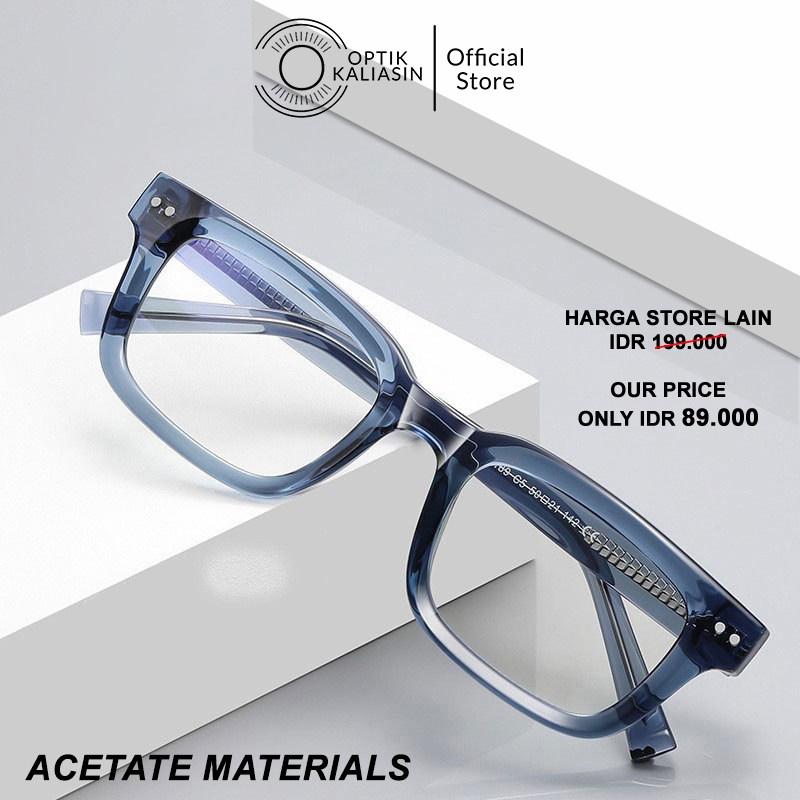 Jual OPTIK KALIASIN - Frame Kacamata pria wanita vintage bold tebal kotak acetate 2189ACT minus ...