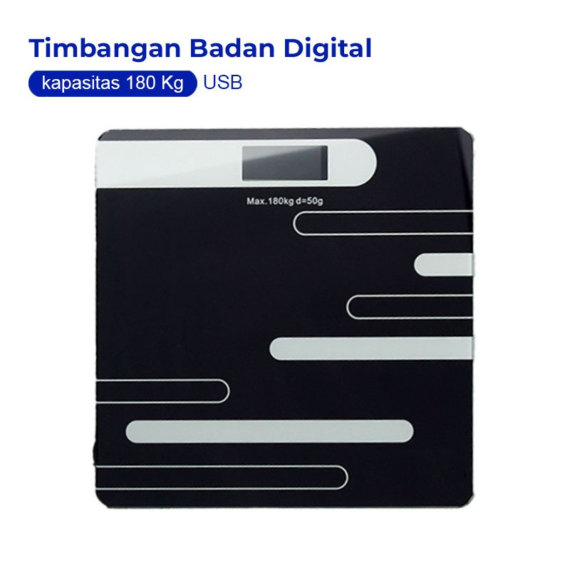Jual Timbangan Badan Kaca Digital Scale 180 kg Free Baterai / Kabel ...