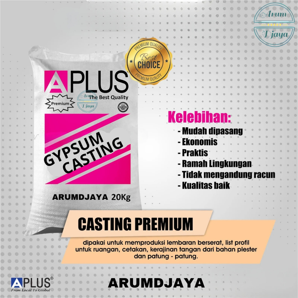 Jual Gypsum APlus Casting Premium Putih - Semen Gipsum Premium Putih ...