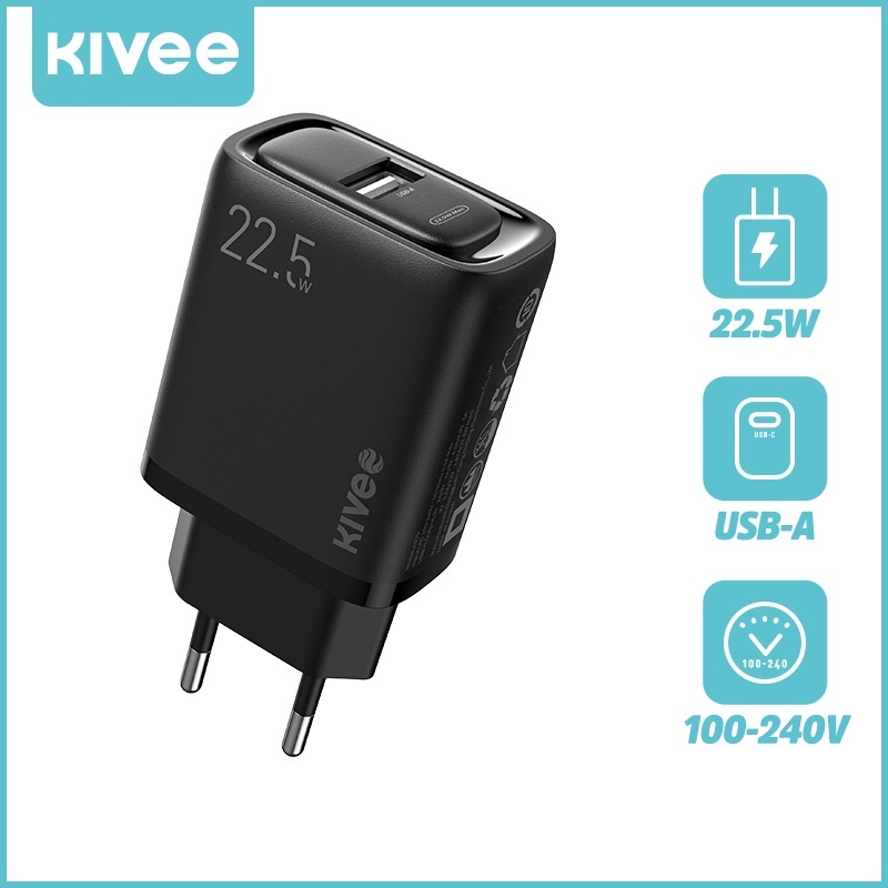 Jual Kivee charger Adapter USB 22.5W QC3.0 + PD Fast Charging iphone ...